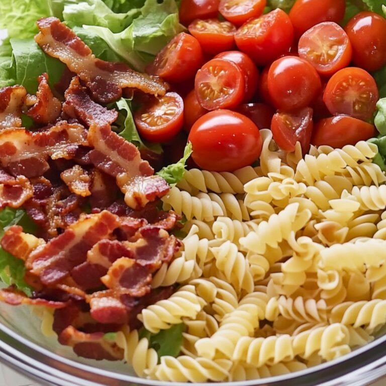 Ultimate BLT Pasta Salad with Creamy Avocado & Bacon Grease Dressing ...