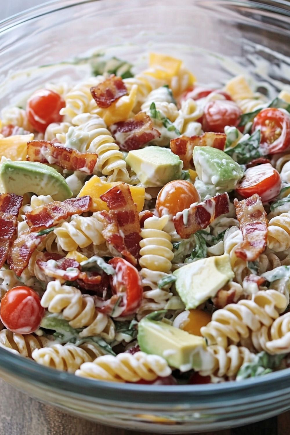 Ultimate BLT Pasta Salad with Creamy Avocado & Bacon Grease Dressing ...