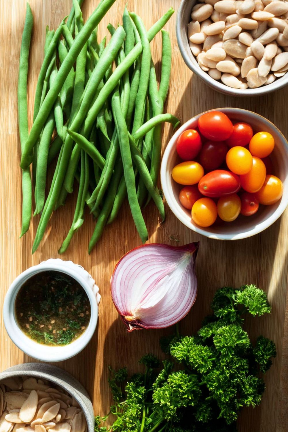Cold Italian String Bean Salad with Tomatoes & Almonds – Light, Crunchy ...