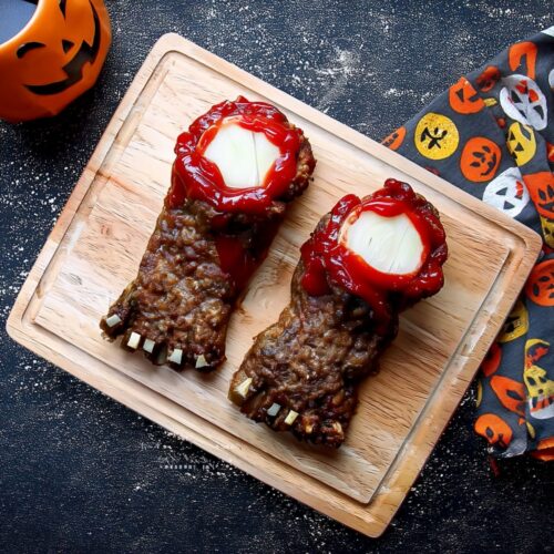 Frightfully Delicious Halloween Meatloaf – The Spooky Feet Loaf That ...