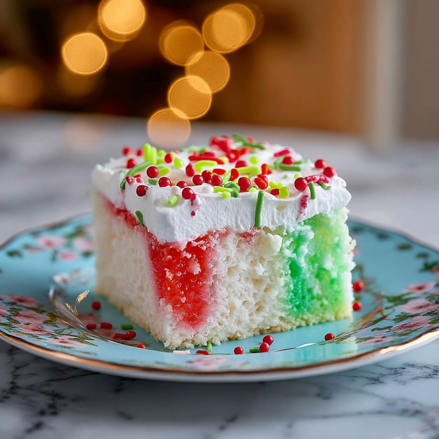 My Simple Christmas Cake: A No-Stress Treat with Red and Green Holiday ...