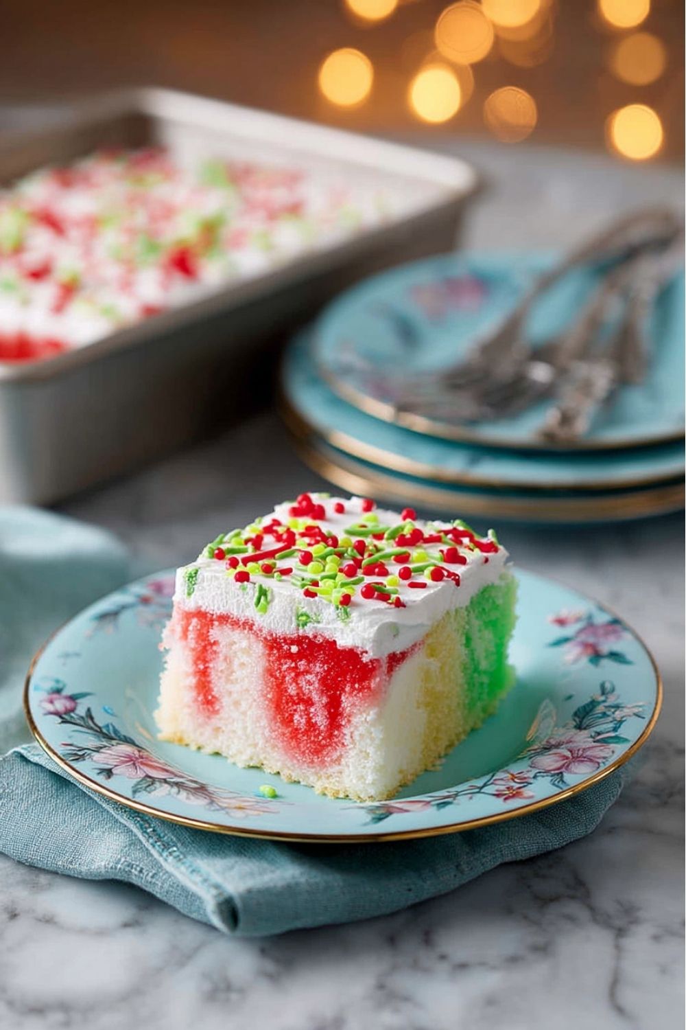 My Simple Christmas Cake: A No-Stress Treat with Red and Green Holiday ...