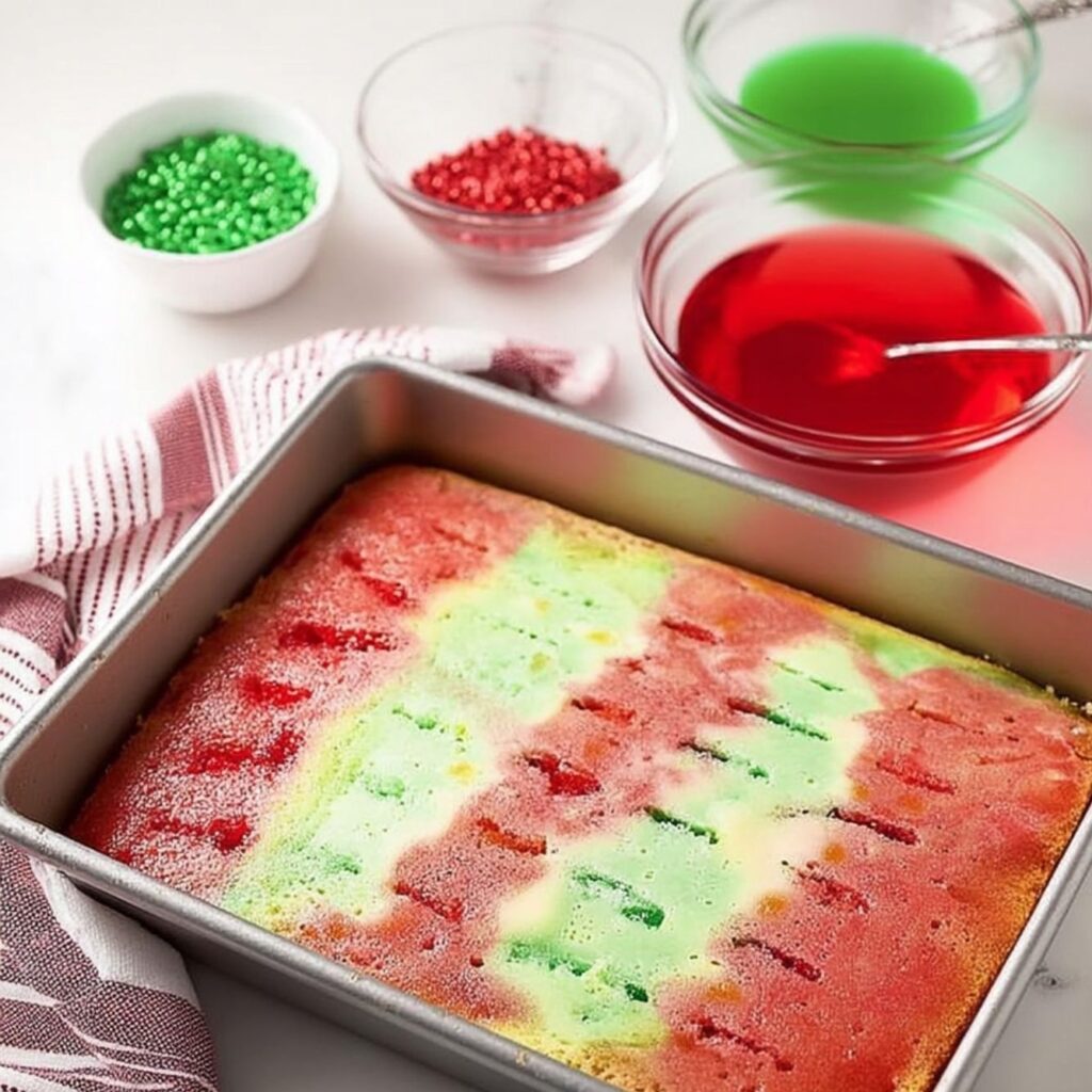 My Simple Christmas Cake: A No-Stress Treat with Red and Green Holiday ...